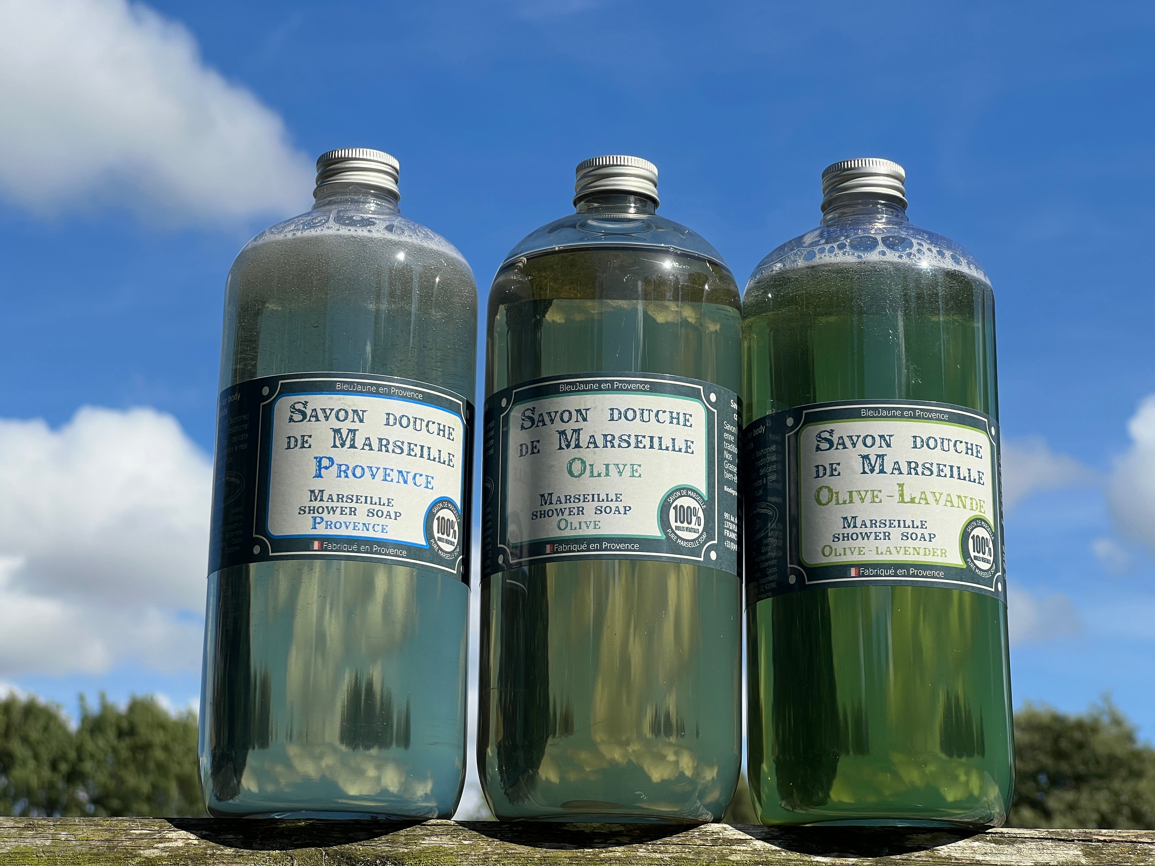 Large Marseille Liquid Soaps, 1 Litre Refill | Fer a Cheval & Bleu Jaune UK
